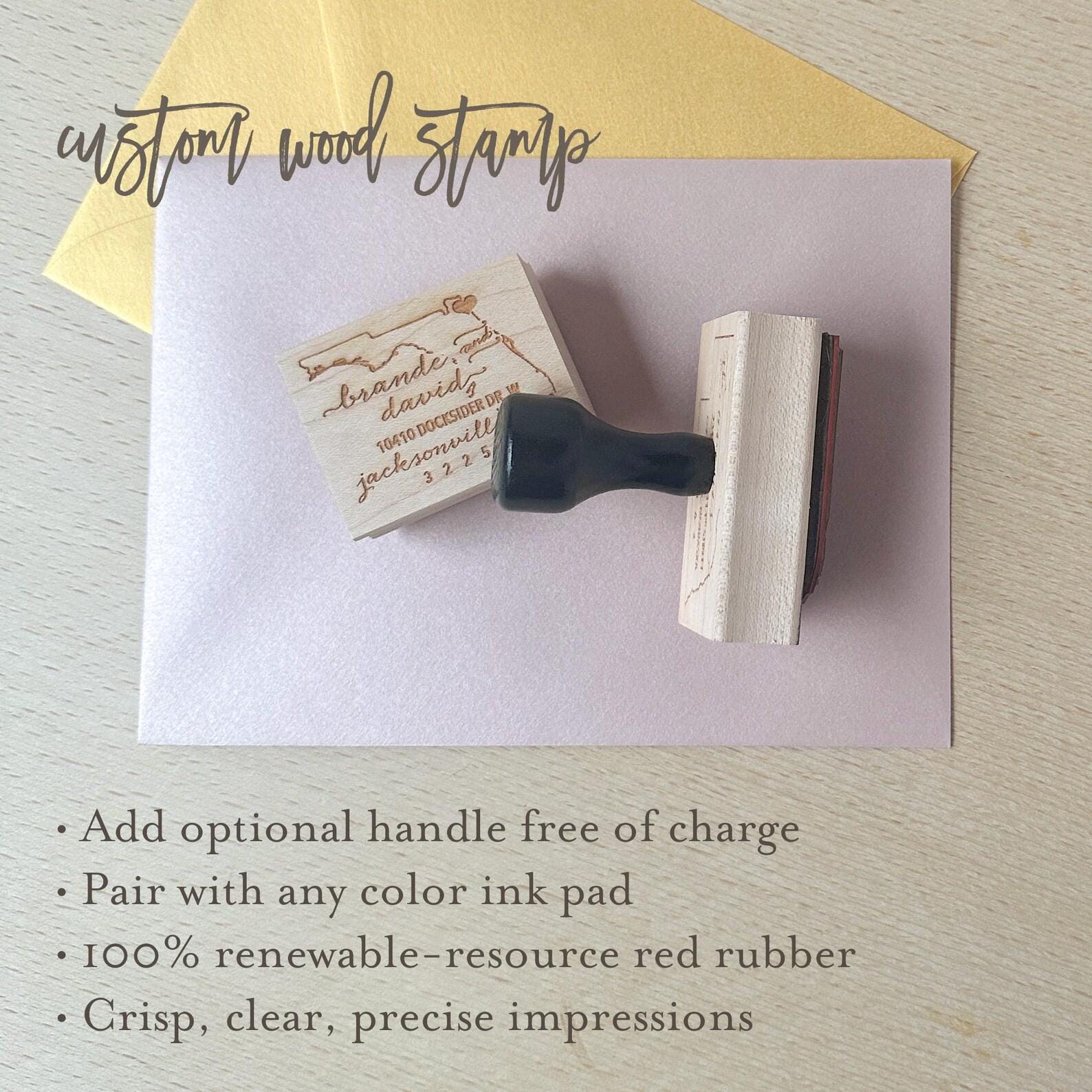 Michigan Address Stamp – Custom Return State Address Stamp - Wood ...