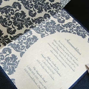 Damask Printable Wedding Invitation Suite Custom Printable - Etsy