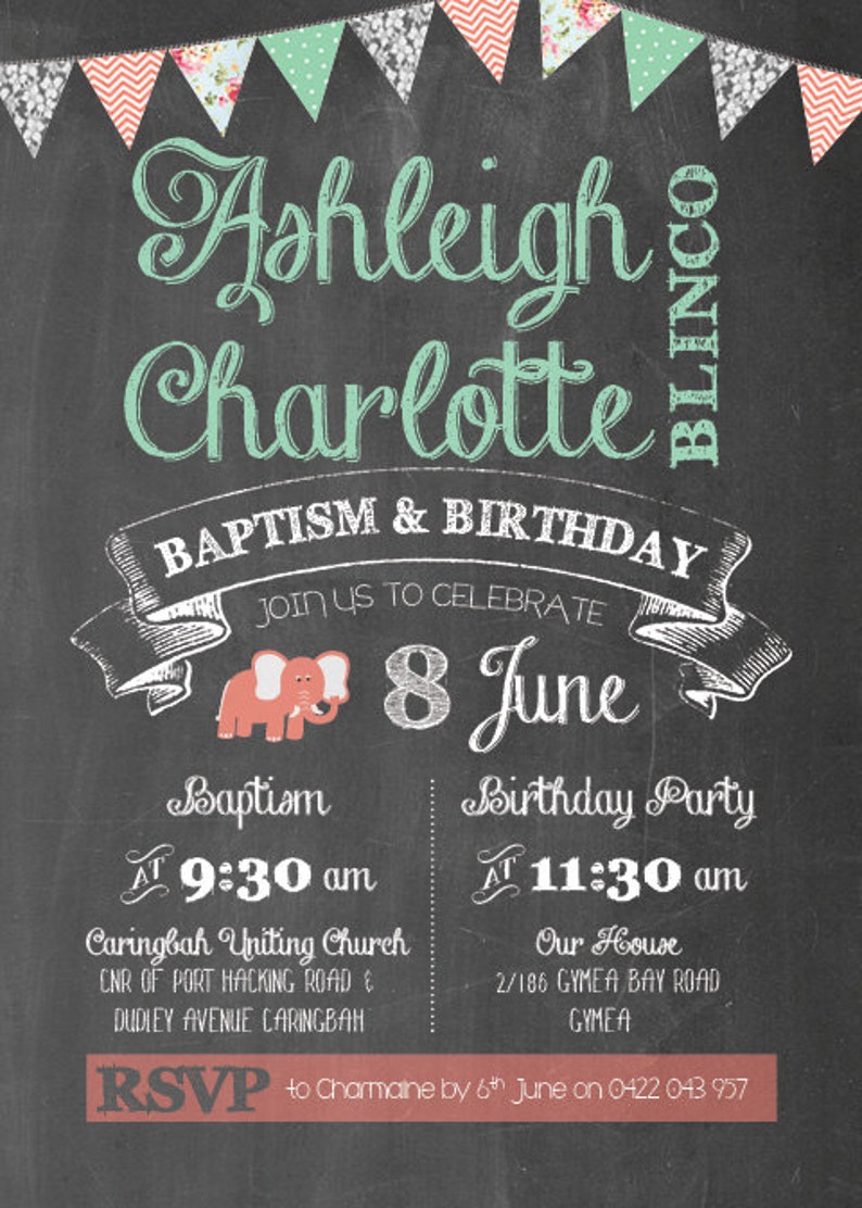 1st Birthday Package Custom Printable Pdfs Chalkboard - Etsy