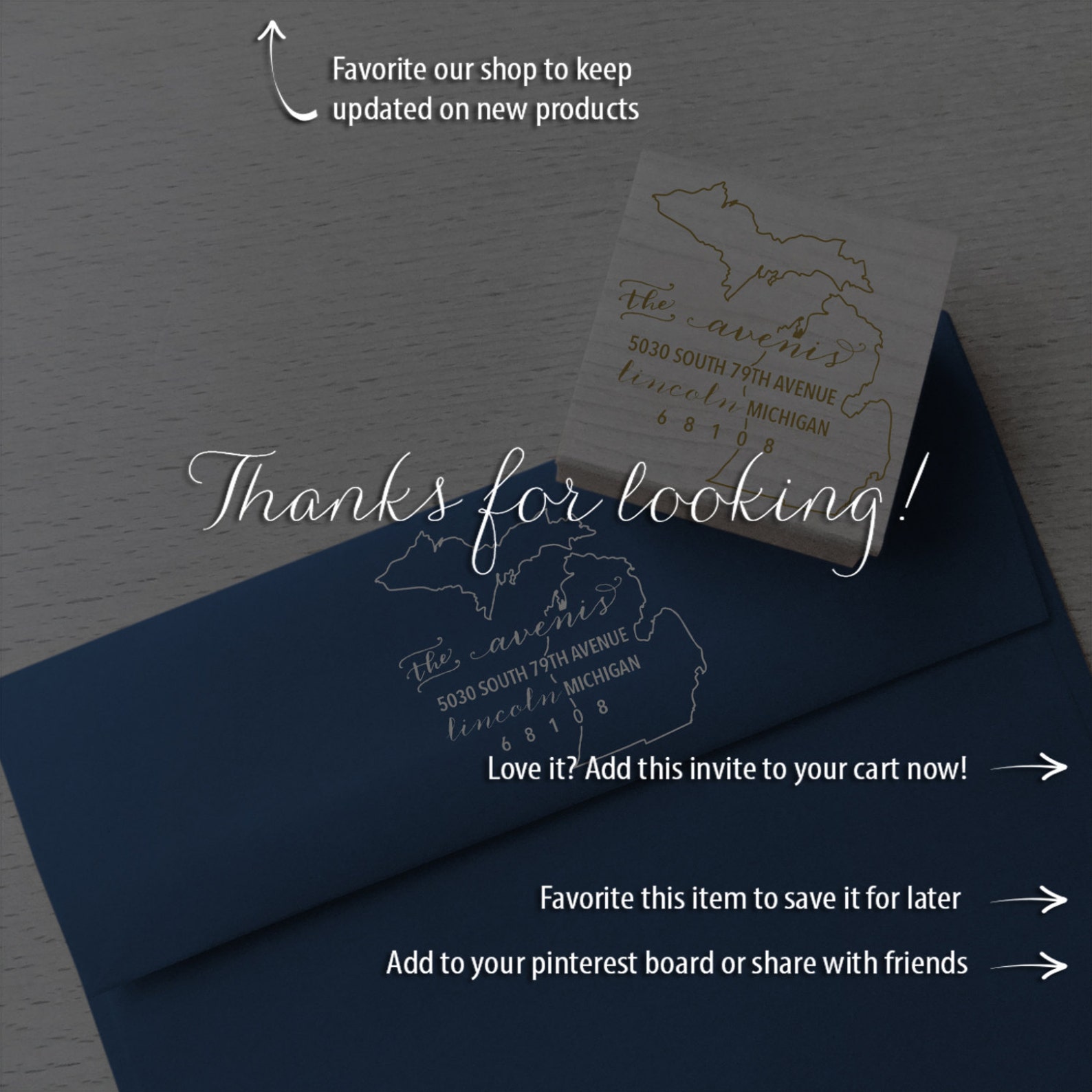 Michigan Address Stamp Custom Return State Address Stamp - Etsy