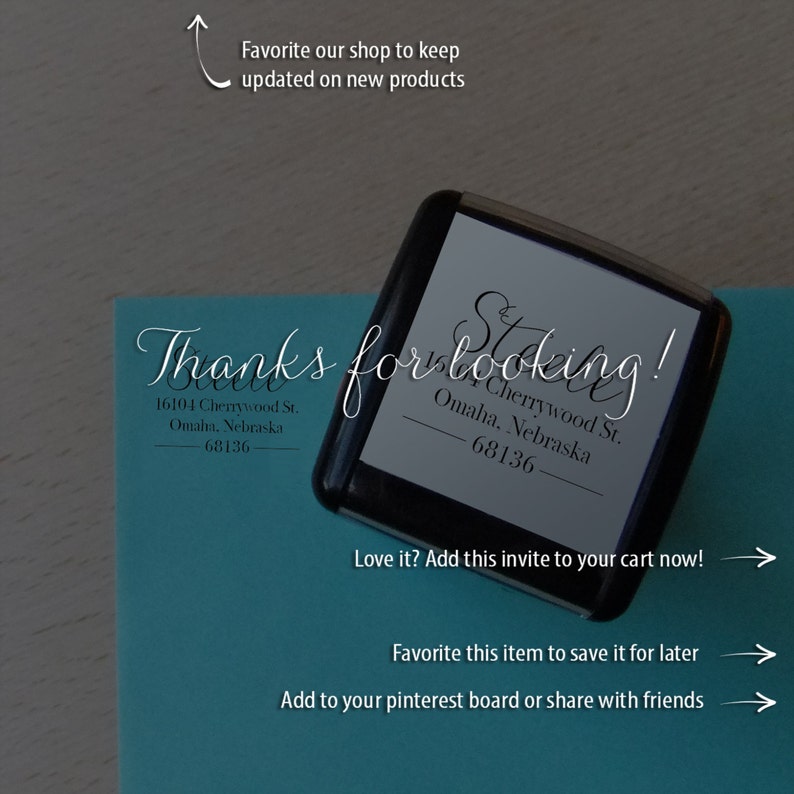 Personalized Address Stamp Handwritten Script Return | Etsy