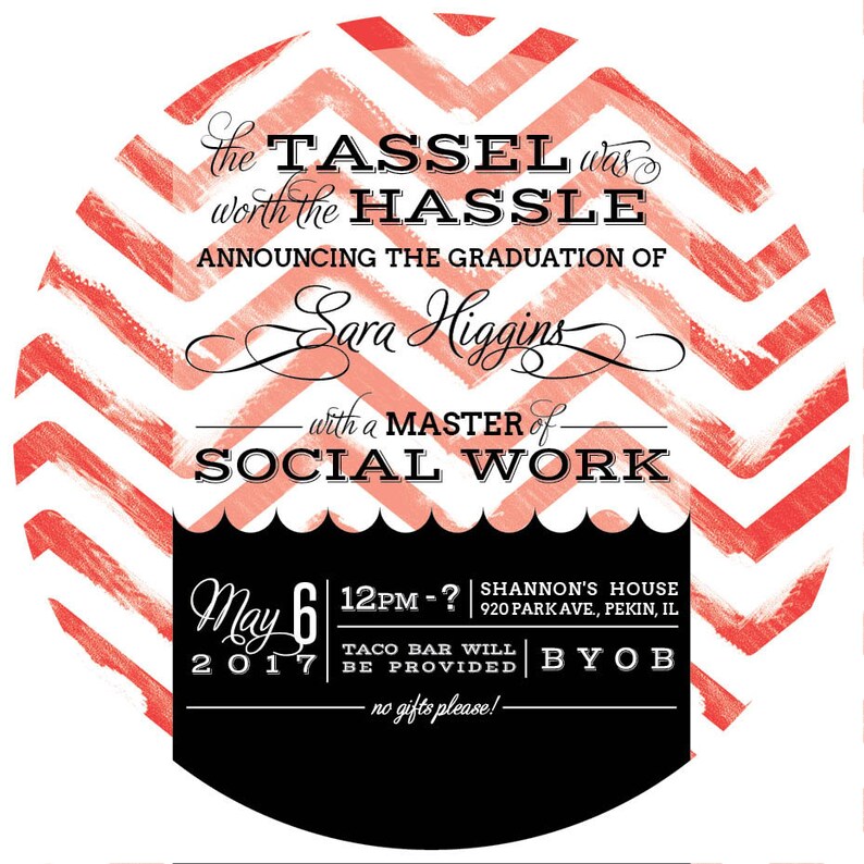Graduation Invite Custom Printable PDF Circle Invitation - Etsy