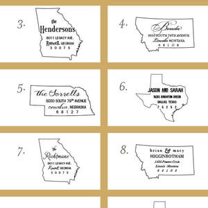 New Jersey Address Stamp - Custom Return State Address Stamp, Wood ...