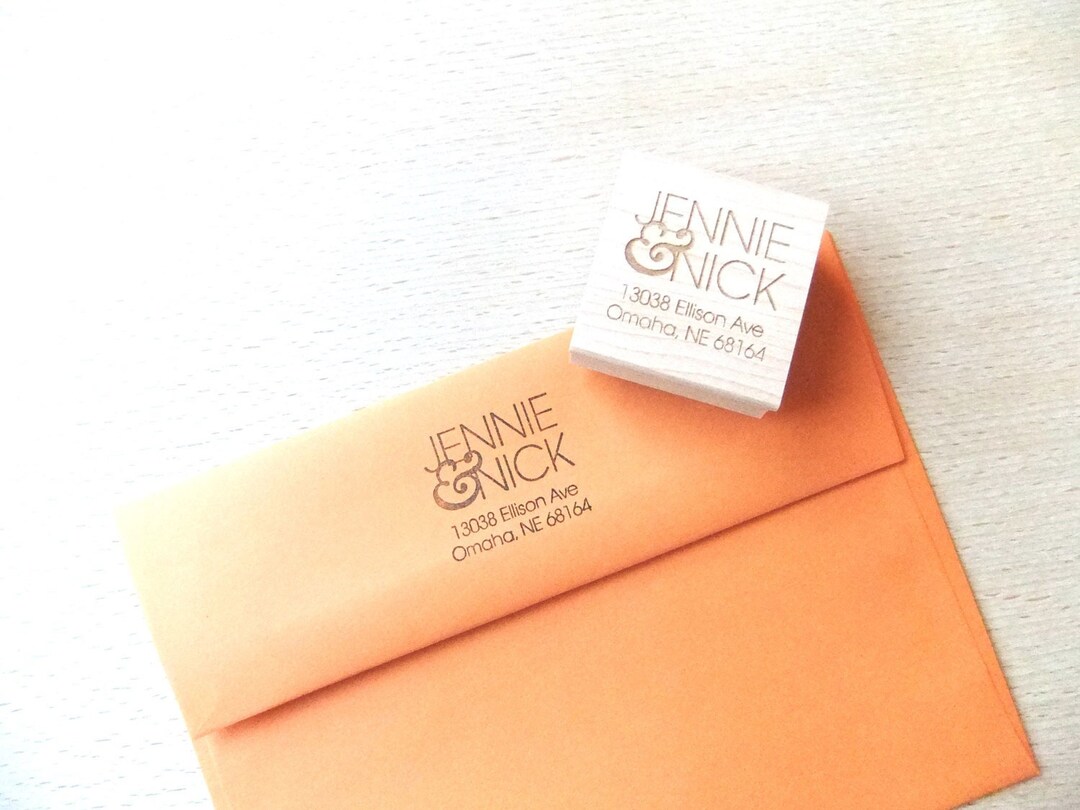 Custom Return Address Stamp – Large Name Address Stamp - Personalized ...