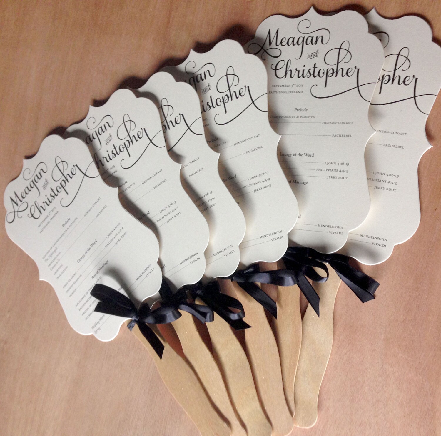 Wedding Program Fan Wedding Fans Wedding Program Template | Etsy