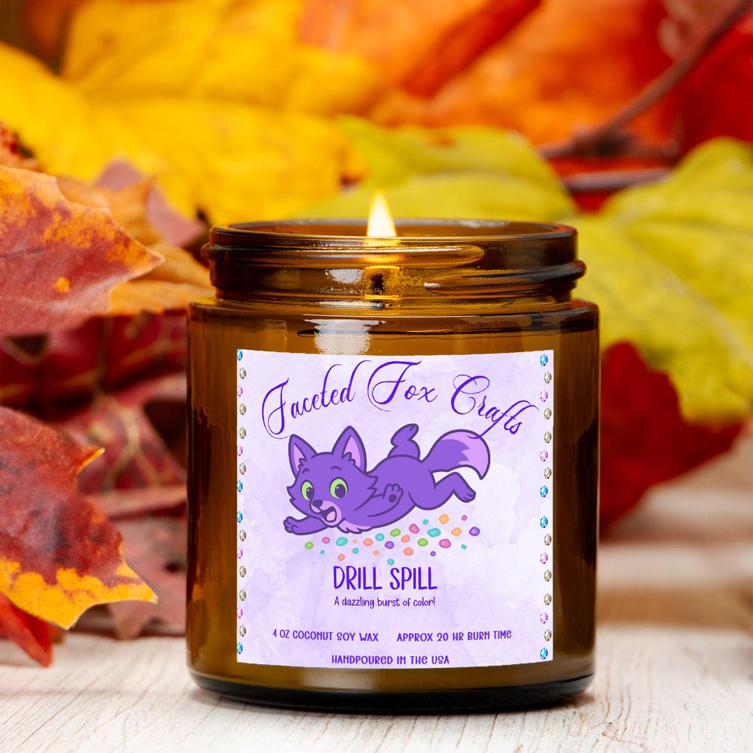 Drill Spill Candle, 4 OZ Blood Orange Coconut Soy Wax, Hand Poured Gift ...