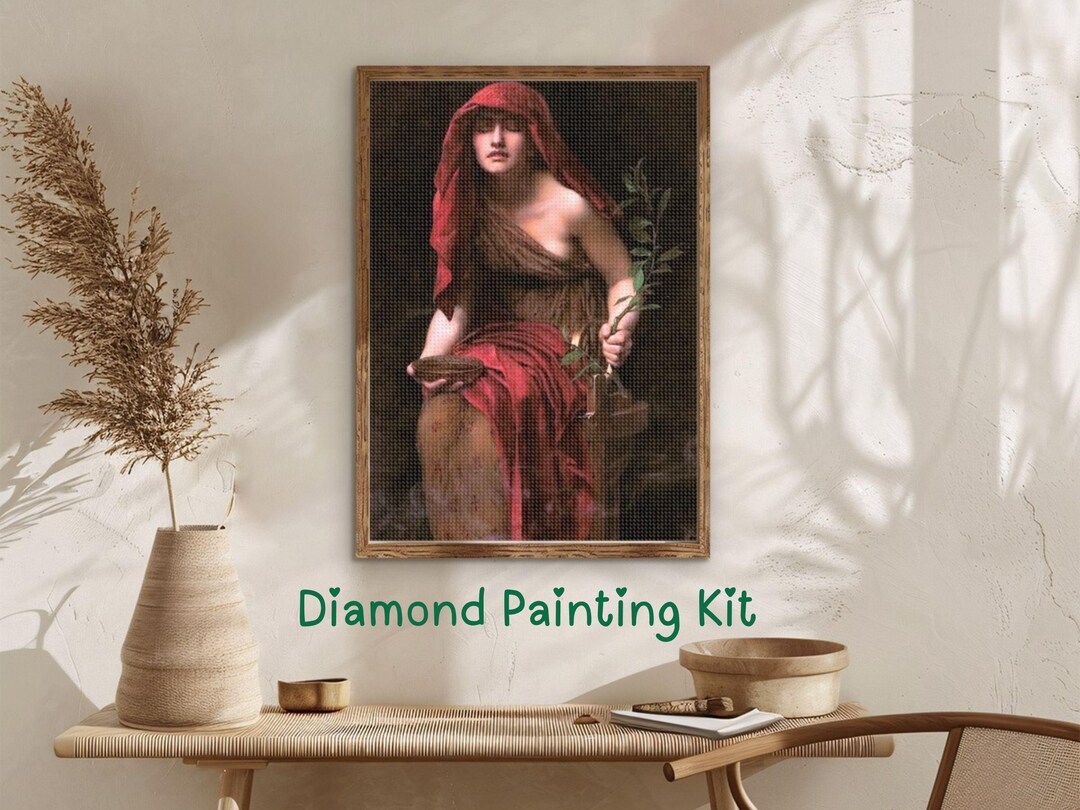 Priestess of Delphi Diamond Painting Kit: John Collier Classical Art - Etsy