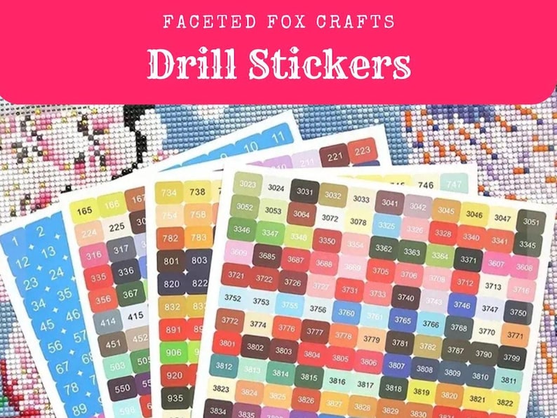 Diamond Painting Drill Stickers: DMC Color Chart Labels - Etsy