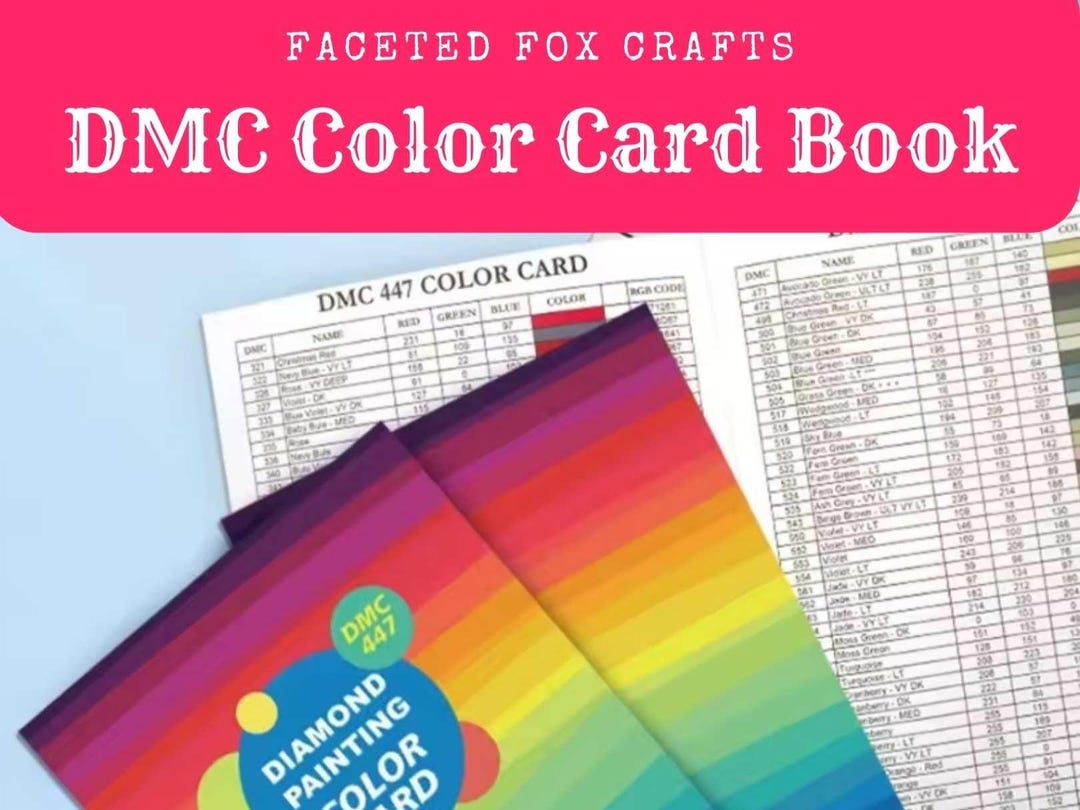 DMC Color Guide Booklet, 447 Color Diamond Painting Color Card, 8.5x11 ...