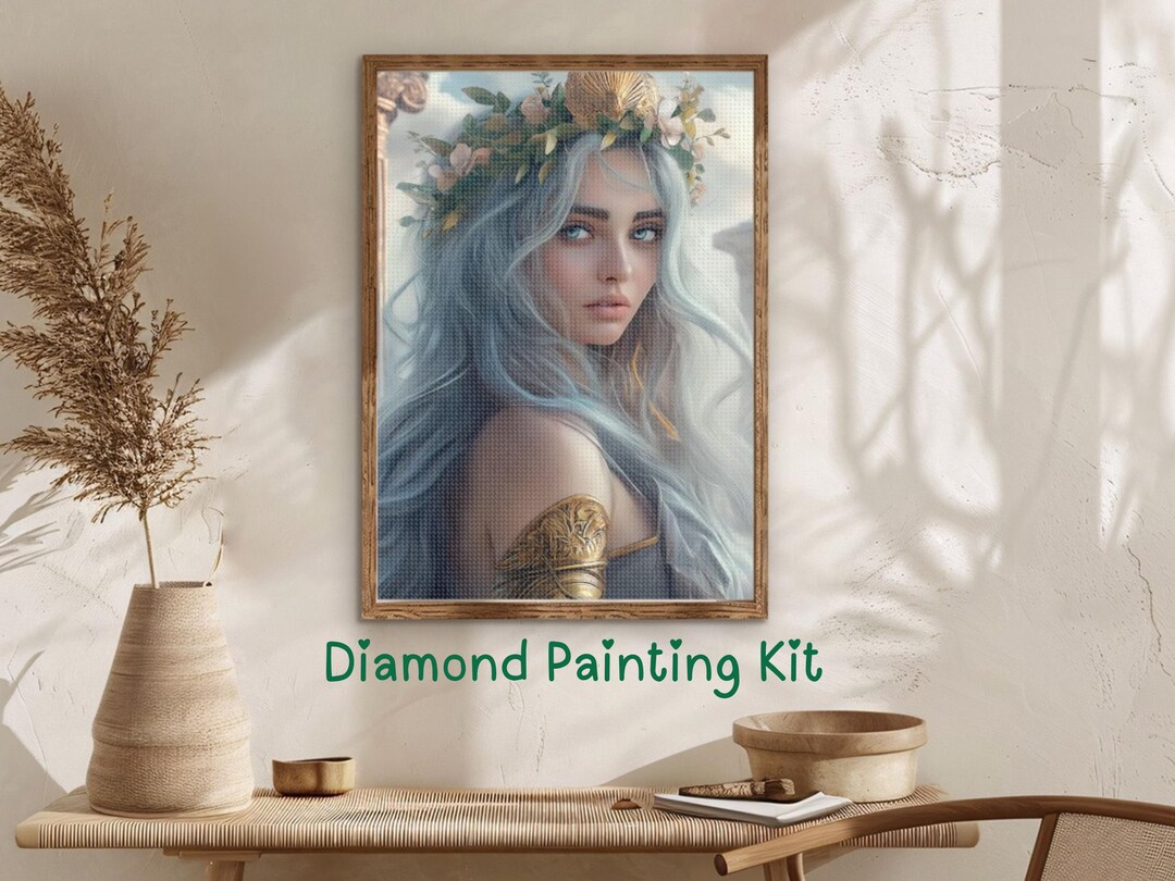 Amphitrite Greek Goddess Diamond Painting Kit – Ethereal Ocean-inspired ...