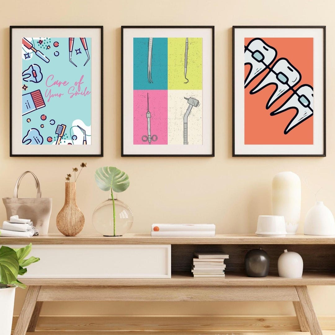 Dental Office Wall Decoration, Dentist Posters, Dental Wall Art ...