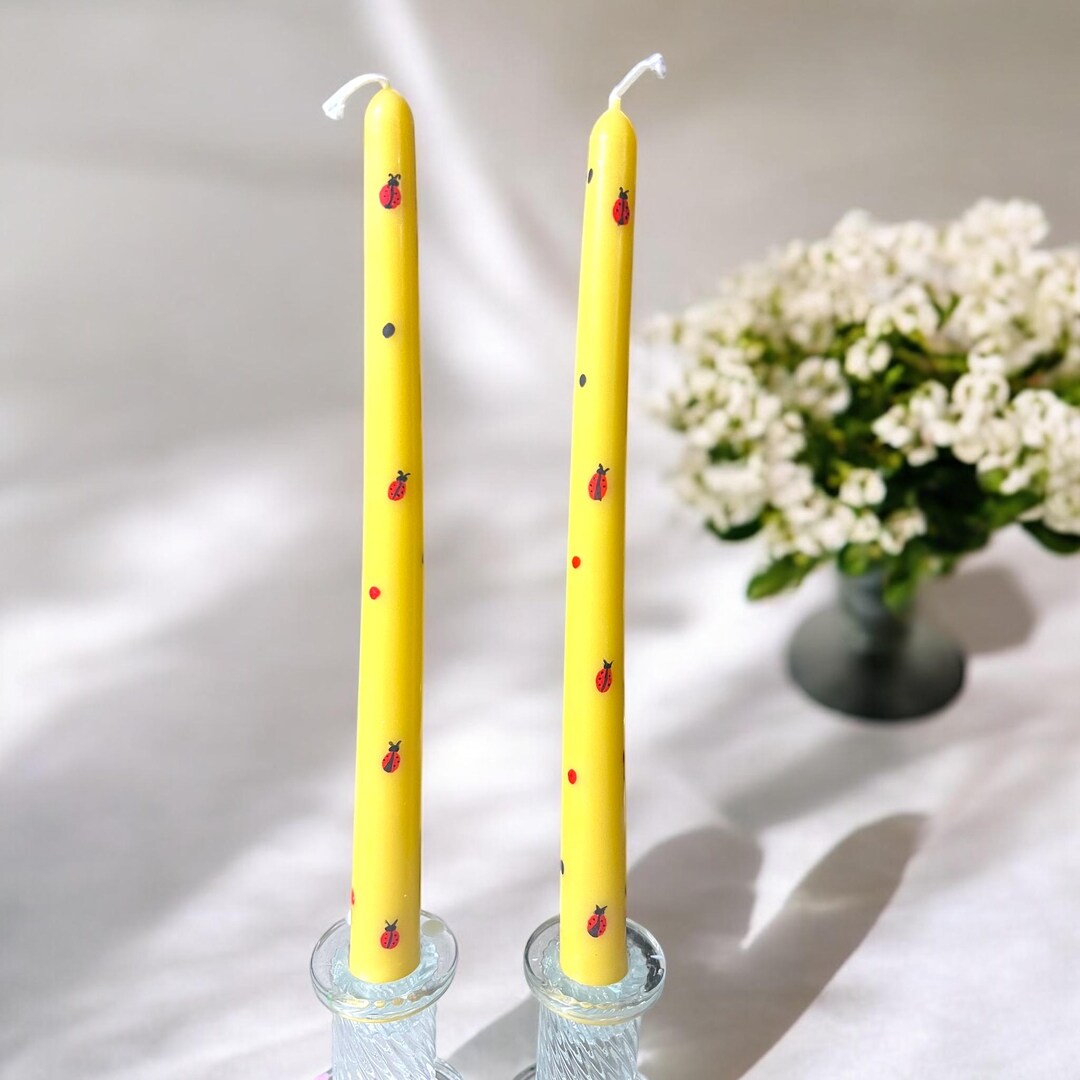 Hand Painted Ladybugs Candles, Handmade Ladybugs Candles, Perfect for ...