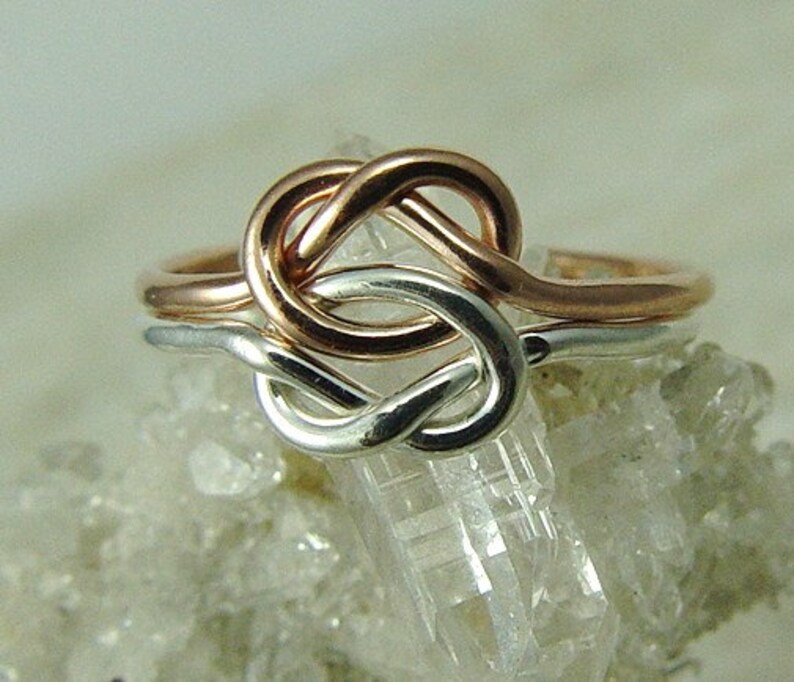 Double Love Knot Ring / Promise Ring / Wedding Ring / Celtic Knot Ring ...