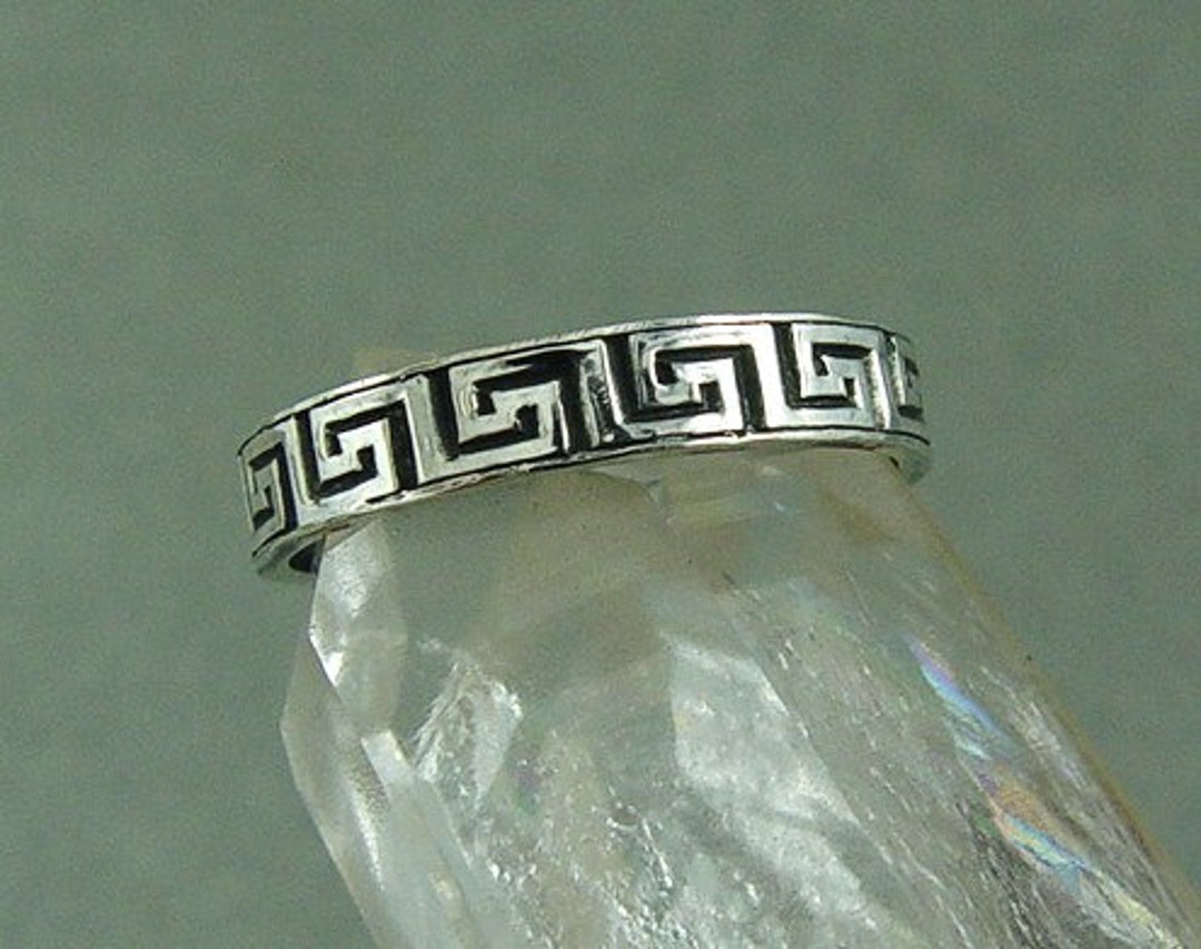 Silver Greek Ring / Greek Wedding Ring / Sterling Silver Ring / Unisex ...