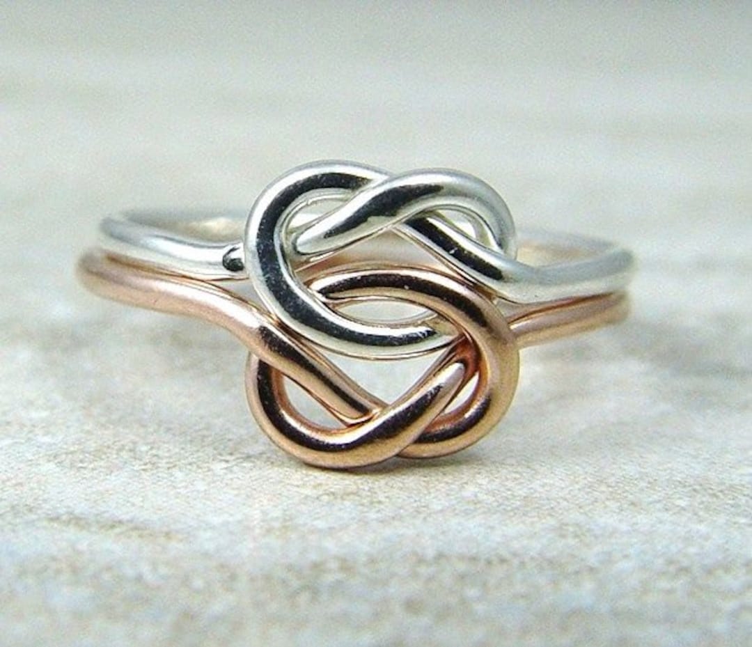 Double Love Knot Ring / Promise Ring / Wedding Ring / Celtic Knot Ring ...