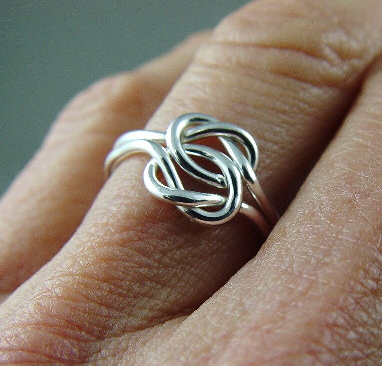 Double Love Knot Ring / Promise Ring / Wedding Ring / Celtic Knot Ring ...