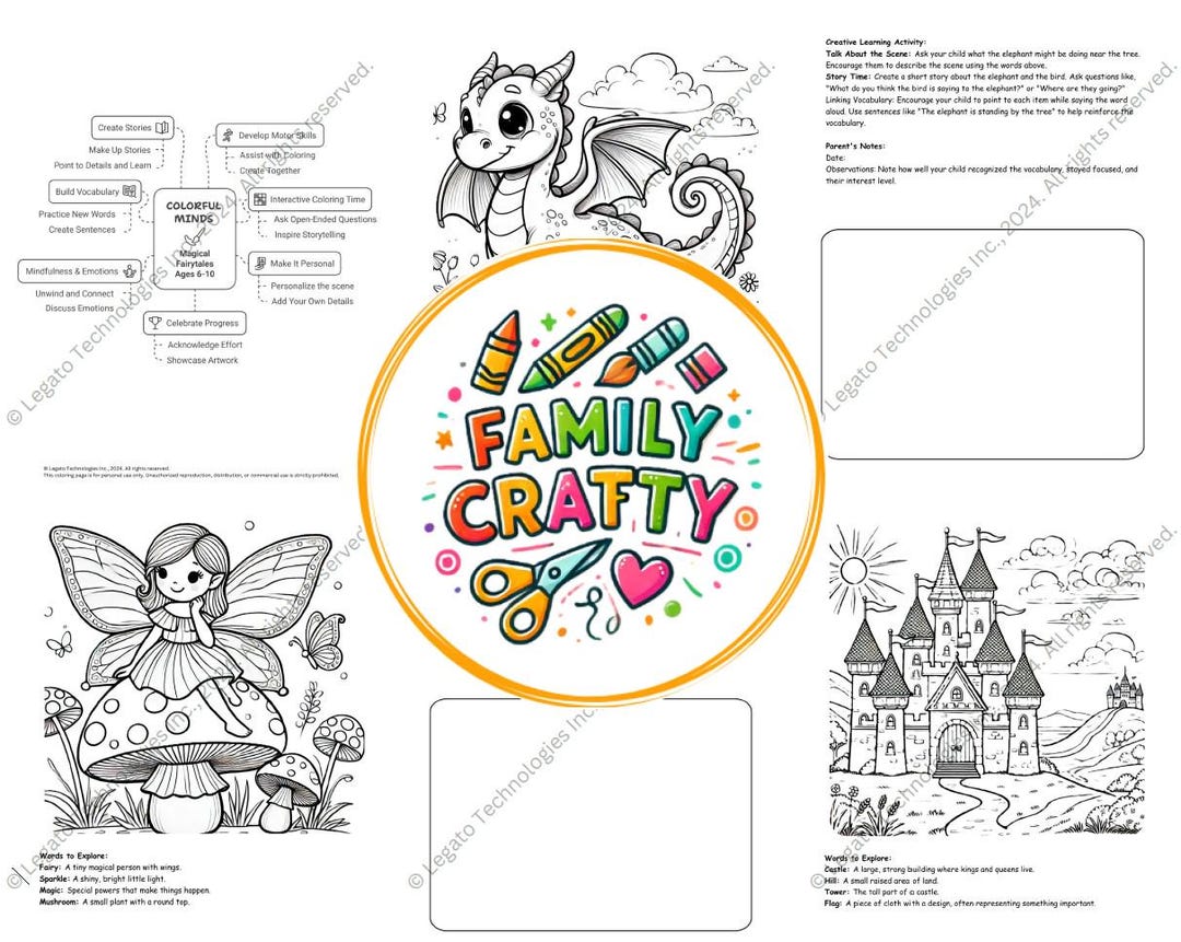 Magical Fairytales Coloring Pages for Kids: Fun & Educational ...