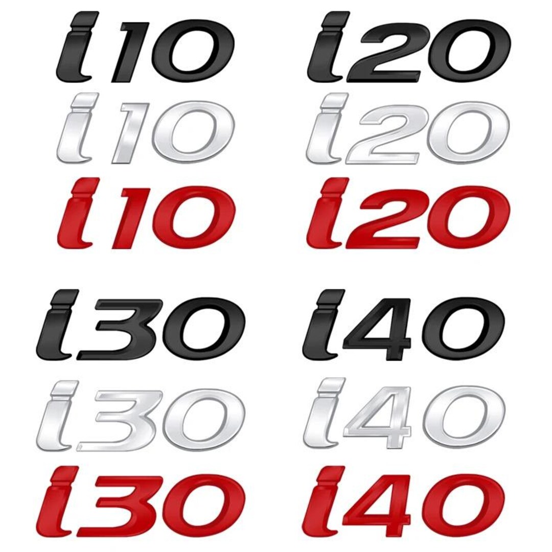 Hyundai Car Emblem 3D Metal Logo Body Decals Sticker Rear Tail Trunk ...