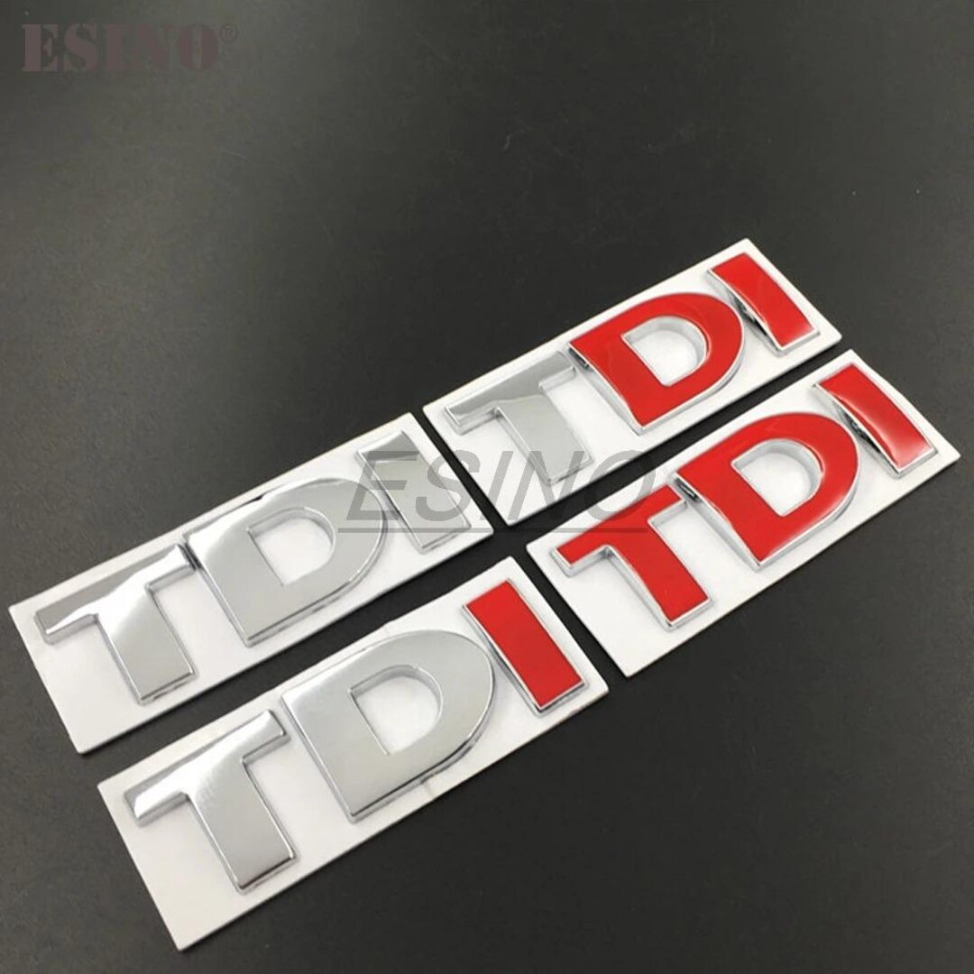 Volkswagen TDI Turbo Direct Injection Car Trunk Zinc Alloy Emblem Rear ...