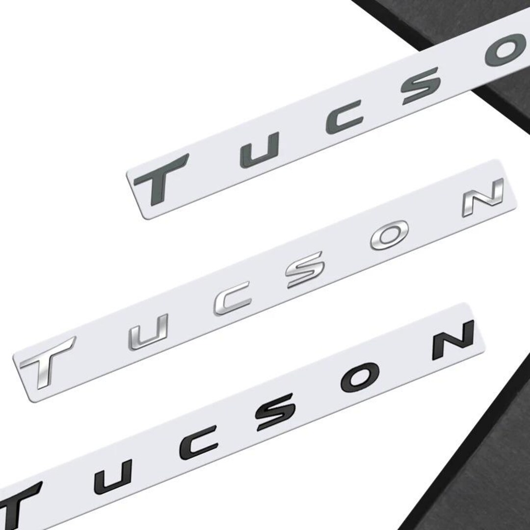 Hyundai Tucson Logo Front Hood Badge Letter Logo Car Rear Trunk Body ...