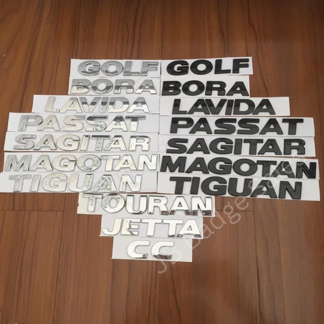 VW Golf Polo Passat Jetta Bora Lavida TIGUAN CC Car Letter Rear Bumper ...