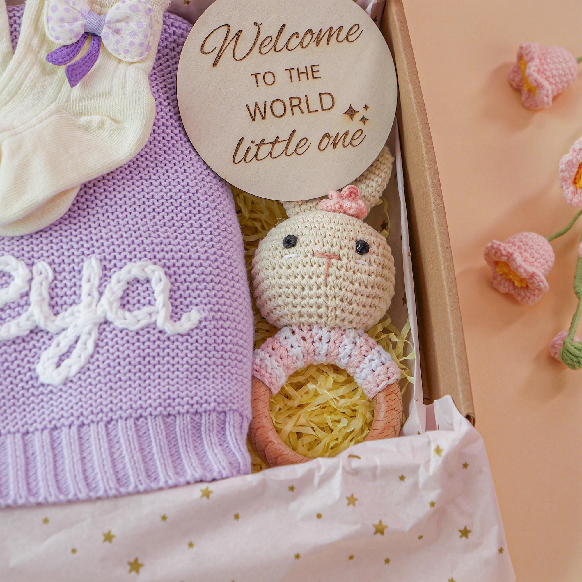 Custom Baby Blanket Gift Box, Personalized Baby Gift Box, Newborn Gift ...