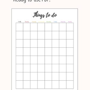 Printable Sticker Task Chart - Etsy