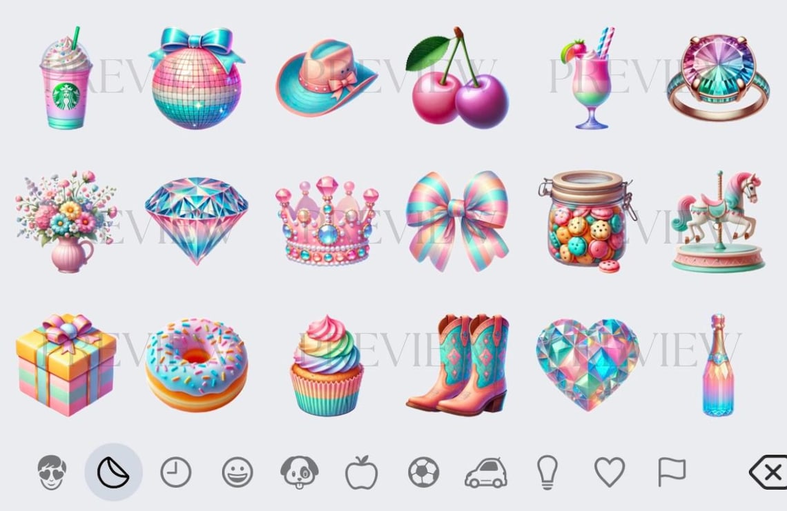80+ Pastel Emoji Sticker Pack | Ios18 Rainbow Emoji Stickers ...