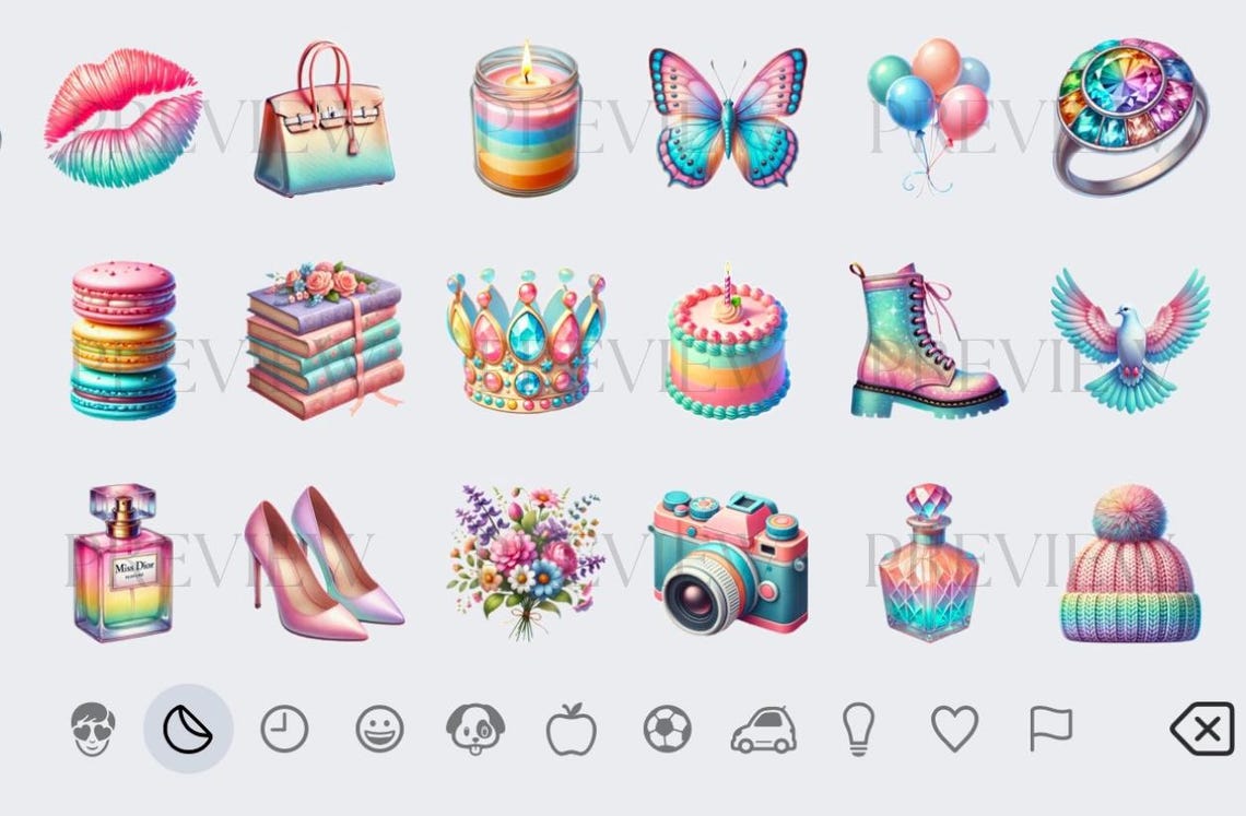 80+ Pastel Emoji Sticker Pack | Ios18 Rainbow Emoji Stickers ...