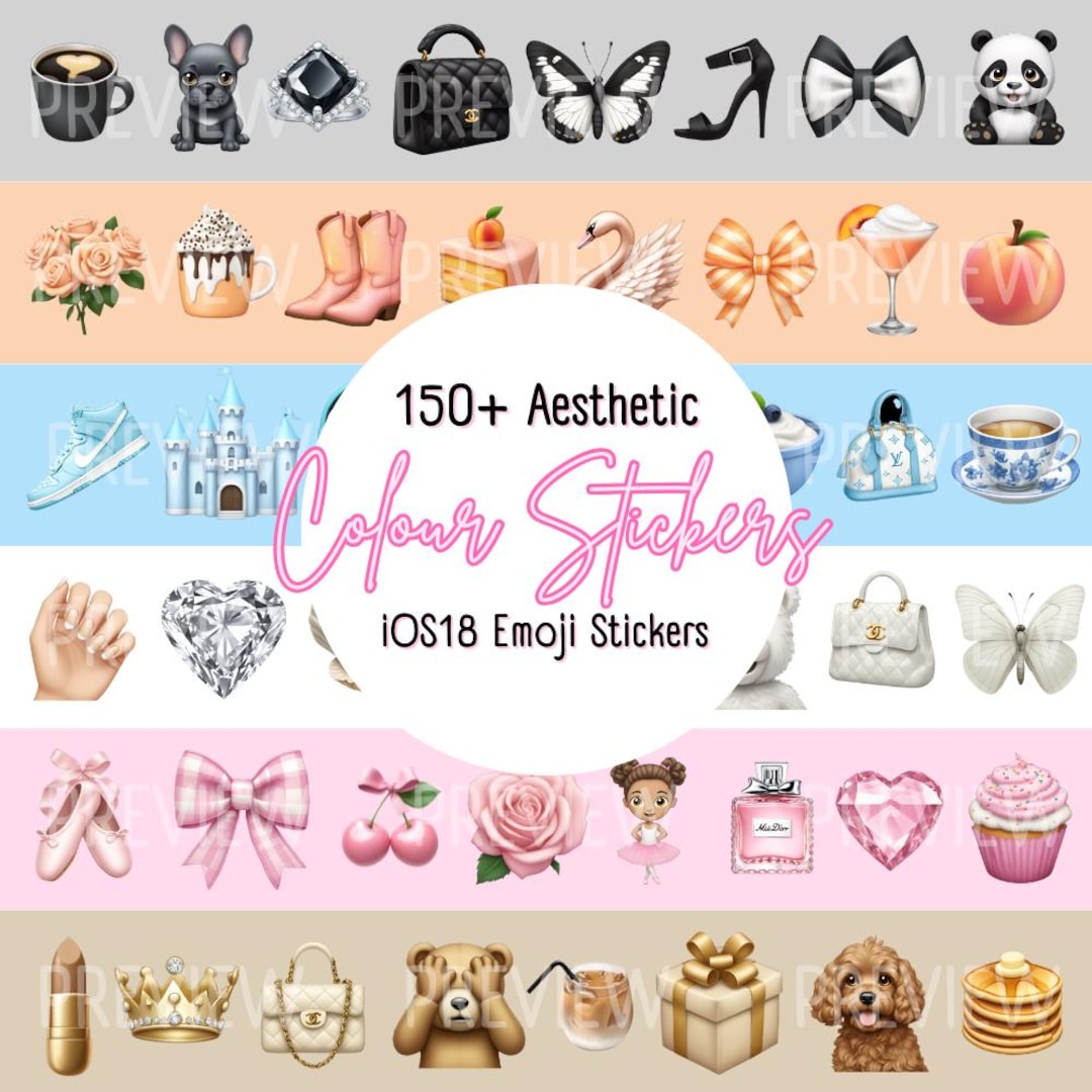 140+ Custom Emoji Sticker Pack | Ios18 Coloured Emoji Stickers | +150 ...
