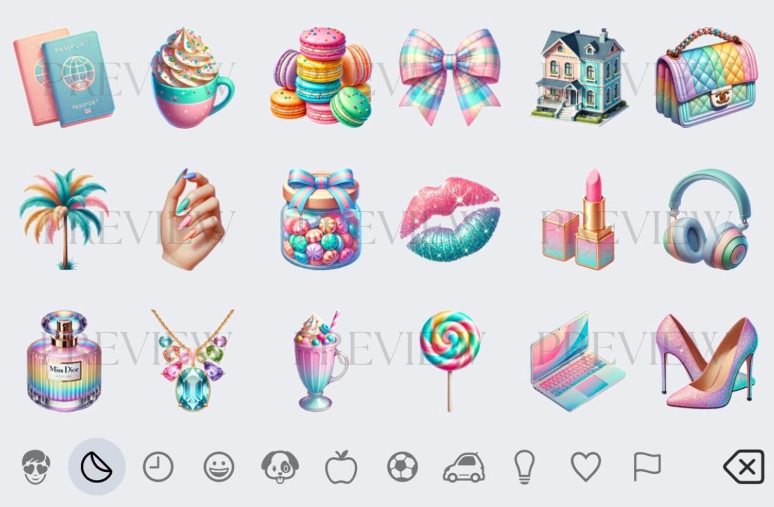 80+ Pastel Emoji Sticker Pack | Ios18 Rainbow Emoji Stickers ...