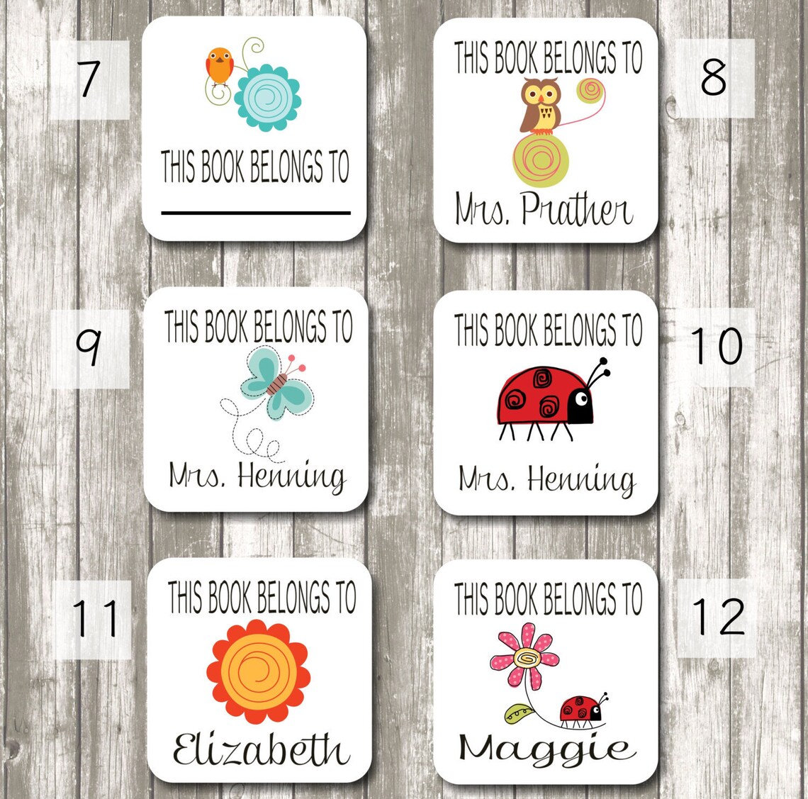 Teacher Gift This Book Belongs to Label Stickers 2 X - Etsy