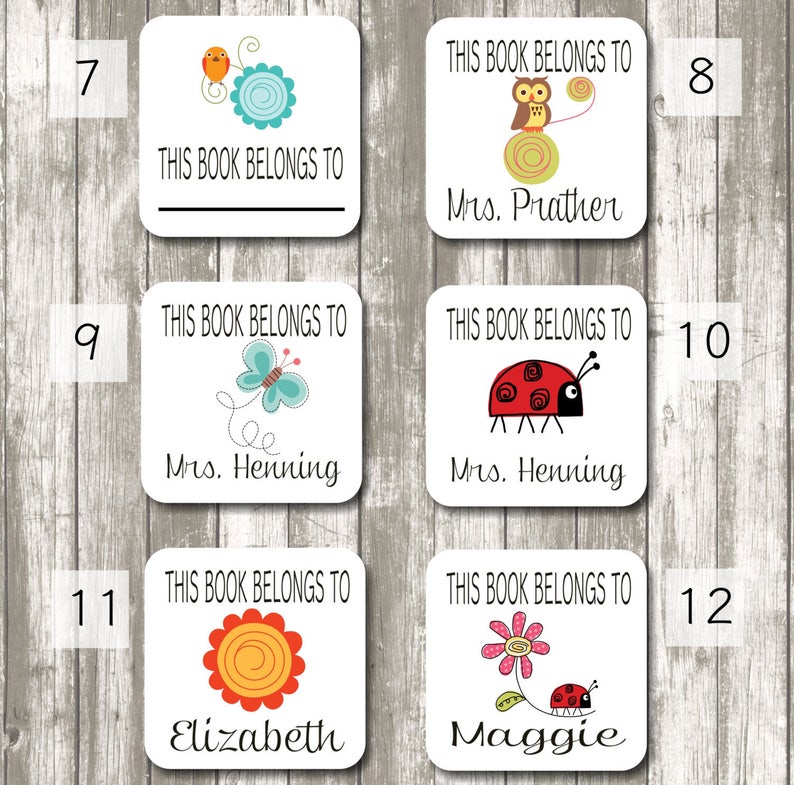 Teacher Gift This Book Belongs to Label Stickers 2 X - Etsy