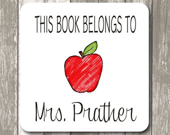 Teacher Gift This Book Belongs to Label Stickers 2 X | Etsy