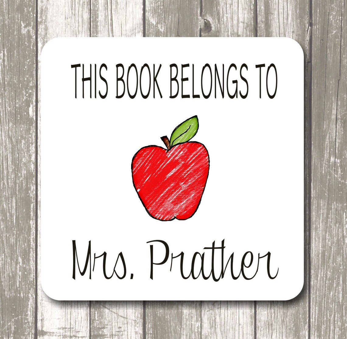 Teacher Gift This Book Belongs to Label Stickers 2 X - Etsy