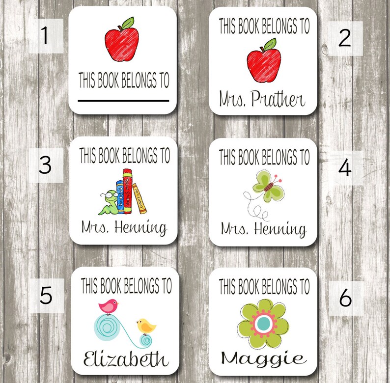Teacher Gift This Book Belongs to Label Stickers 2 X - Etsy