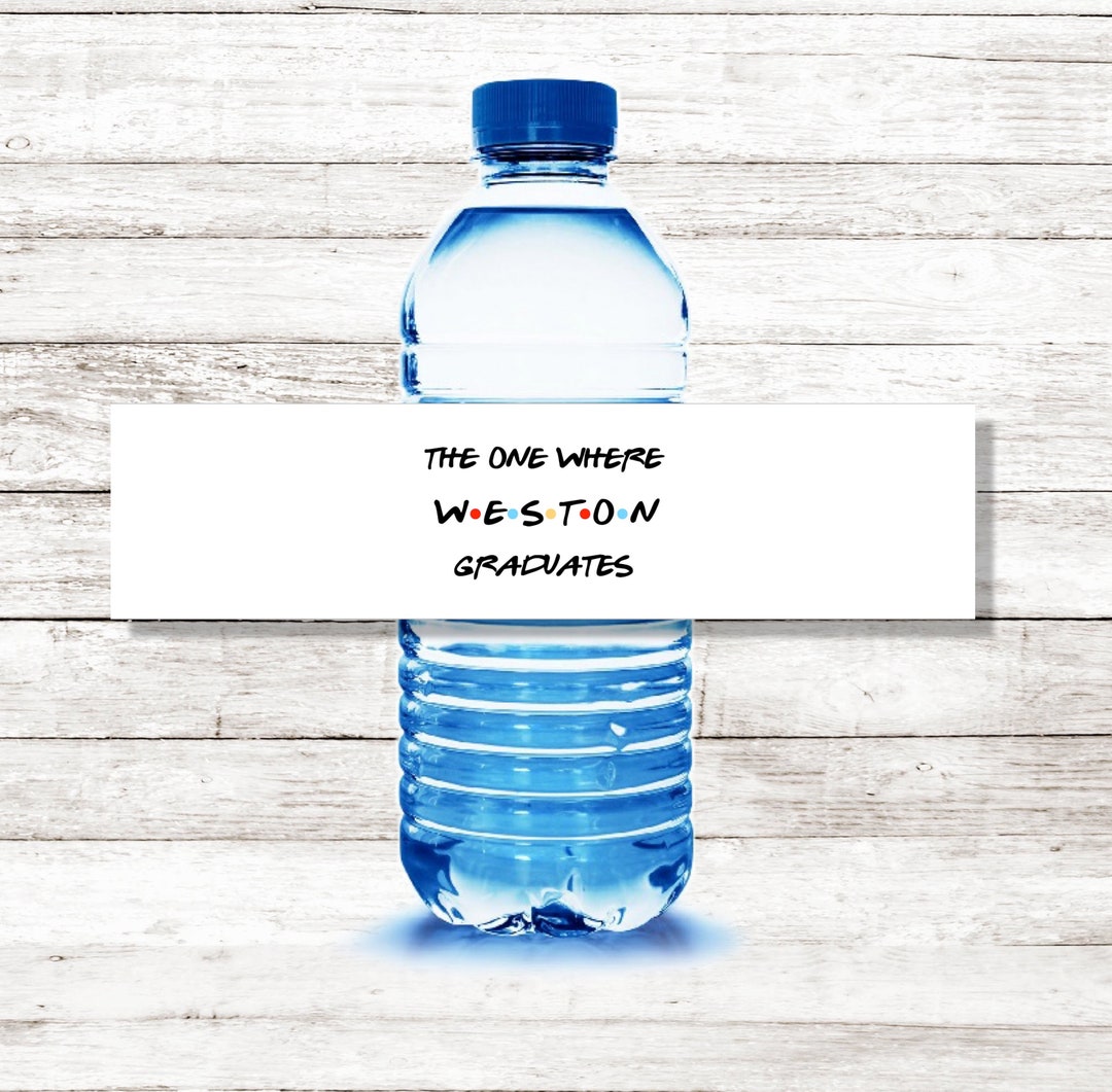 PRINTABLE Friends Themed Water Bottle Labels - DIY Printing - Friends ...