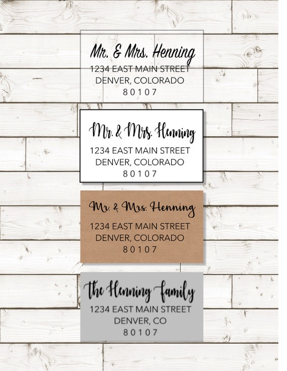2x4 Custom Individual Guest Address Labels 10 - Etsy