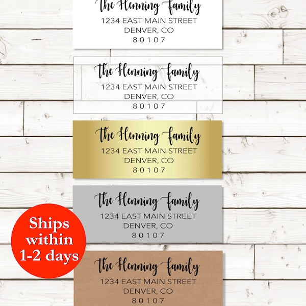 5 Line Address Labels - Etsy