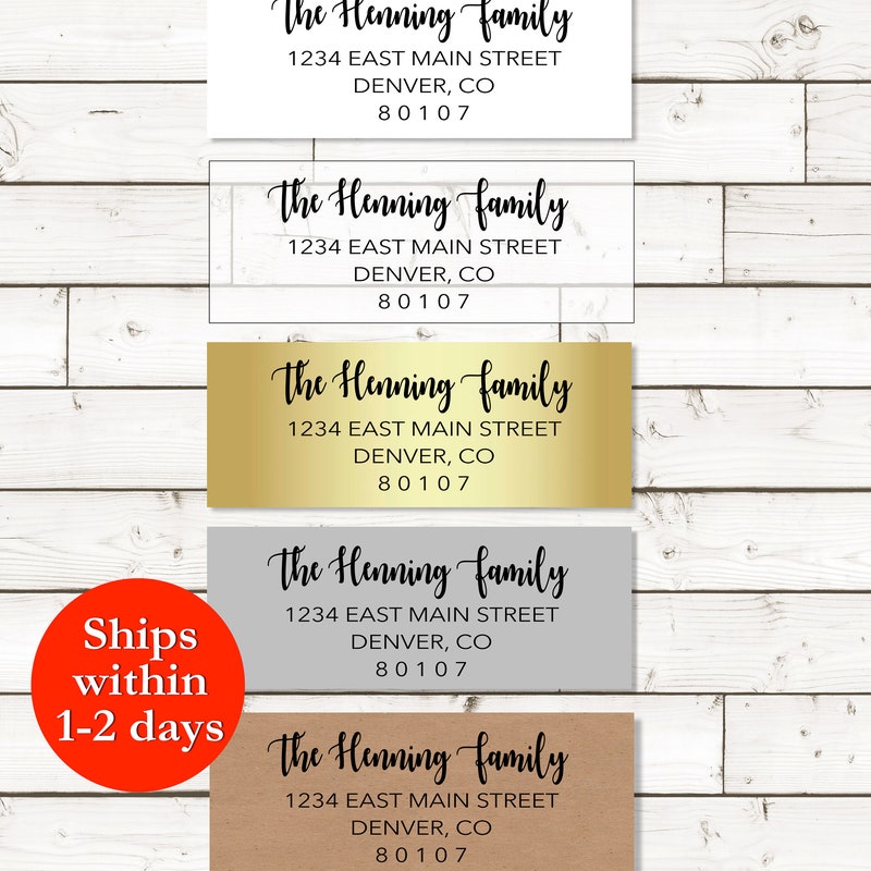 Personalized Self Adhesive Address Labels - Etsy
