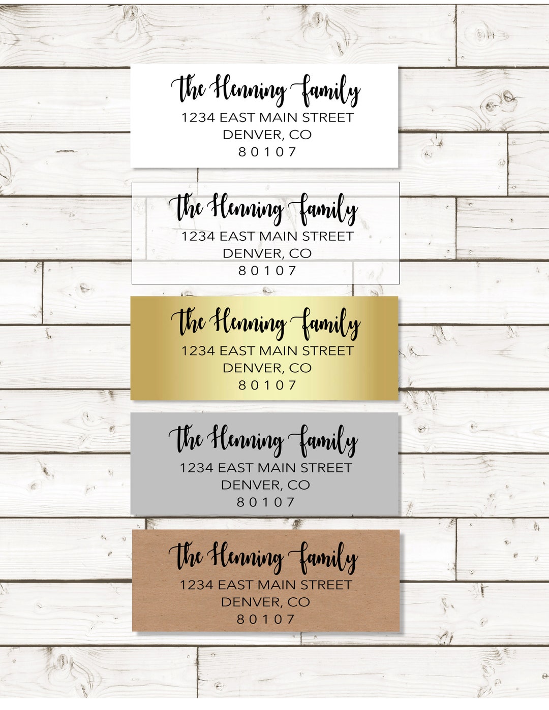 Christmas Labels - Custom Individual Guest Address Labels - 1" X 2 5/8 ...