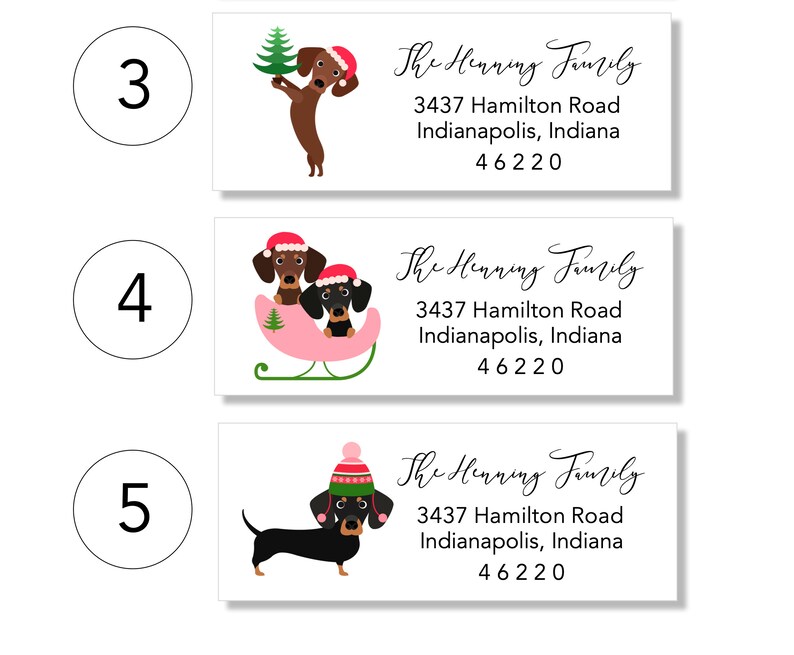 Christmas Return Address Label Custom 2 5/8 X 1 Inch - Etsy