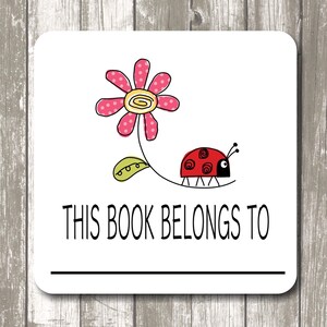 Teacher Gift - This Book Belongs to Label Stickers - 2" X 2" White ...