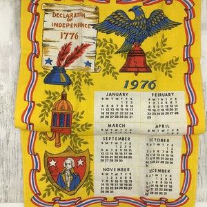 Vintage Kitchen Calendar Towels 1960s Calendar Towels 70s - Etsy