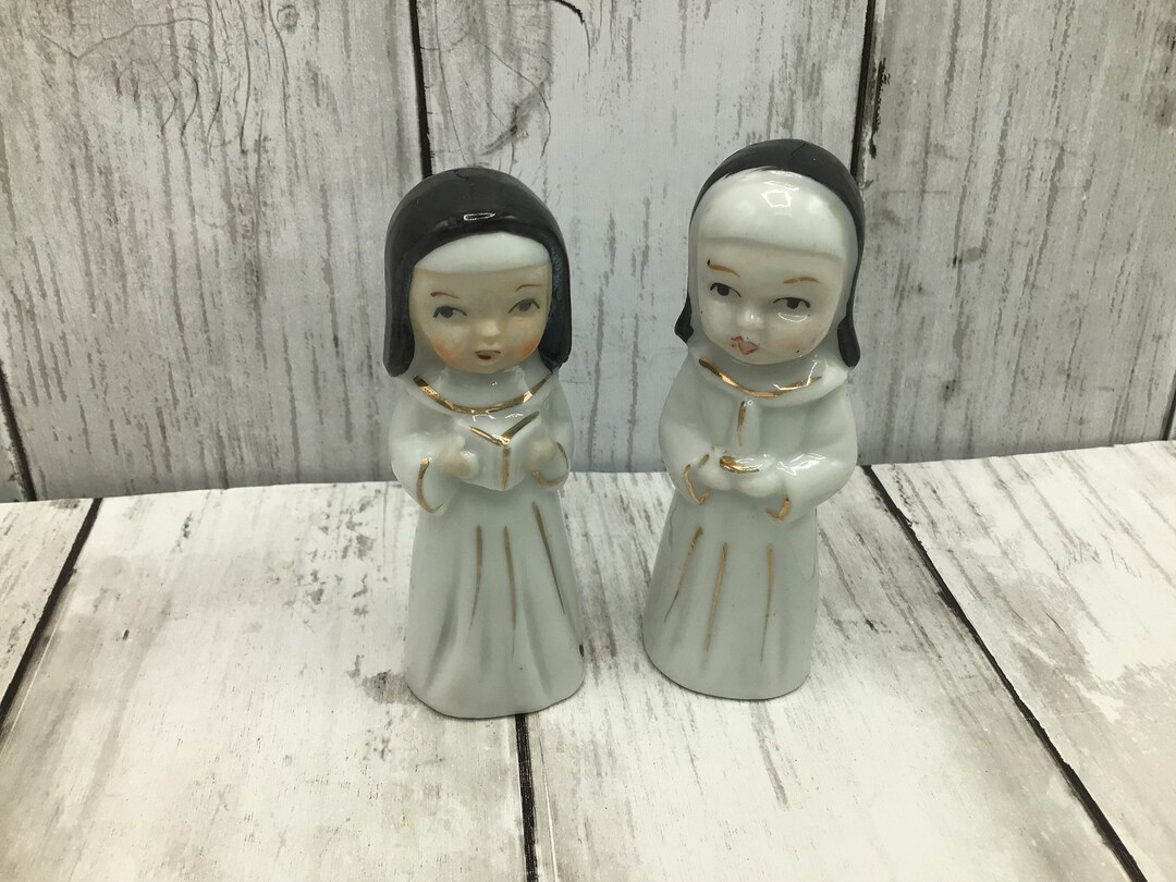 Ceramic Nuns Figurines, Nuns Figures Made in Japan, Religious Gifts ...