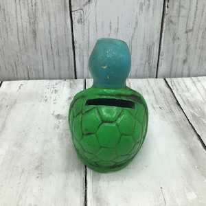 Vintage 1960s Turtle Bank, Vintage Japan Chalkware Turtle Bank, Small ...