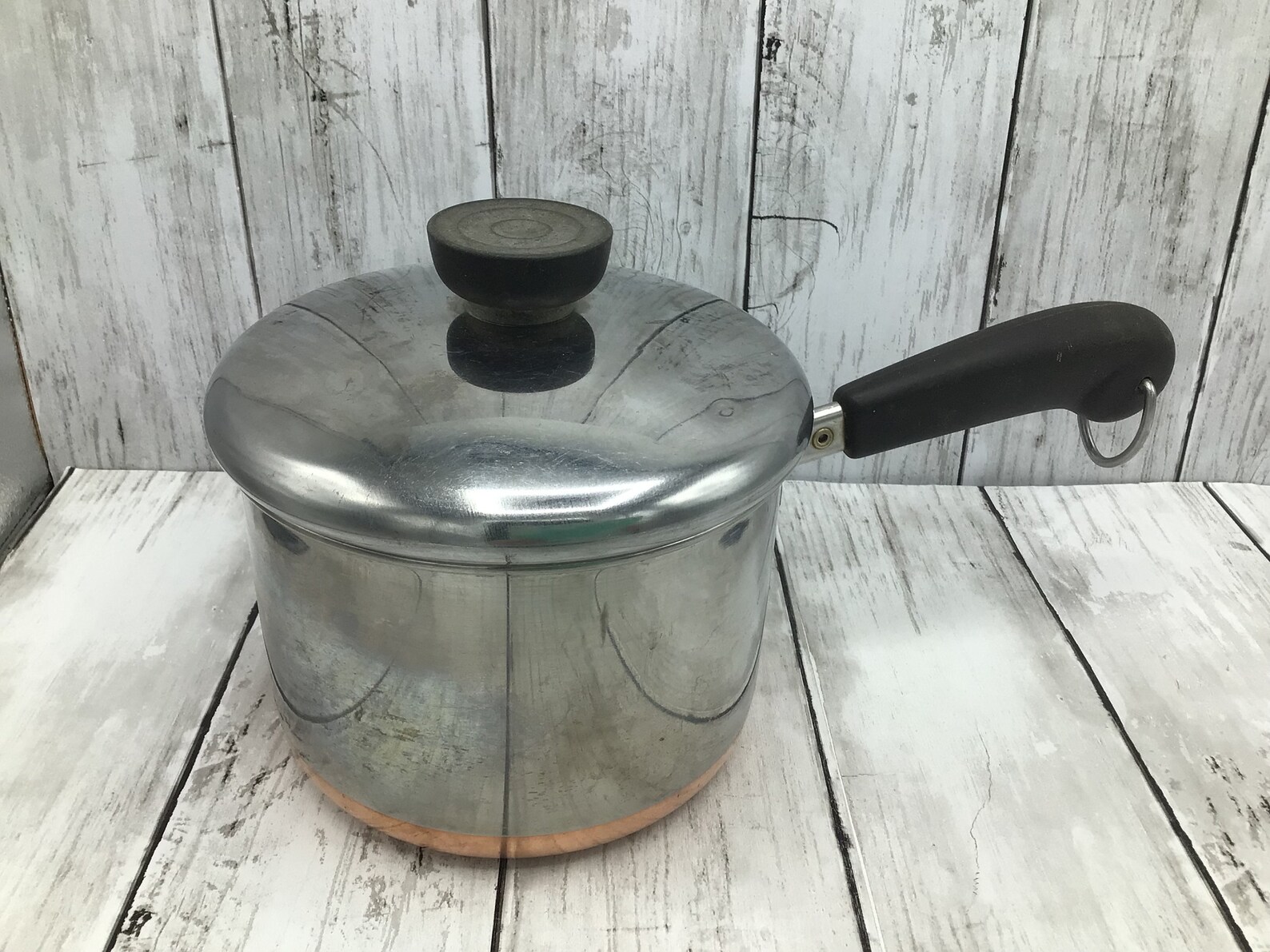 Vintage Copper Bottom Revere Ware, 1 1/2 Quart 1801 Copper Clad Revere ...
