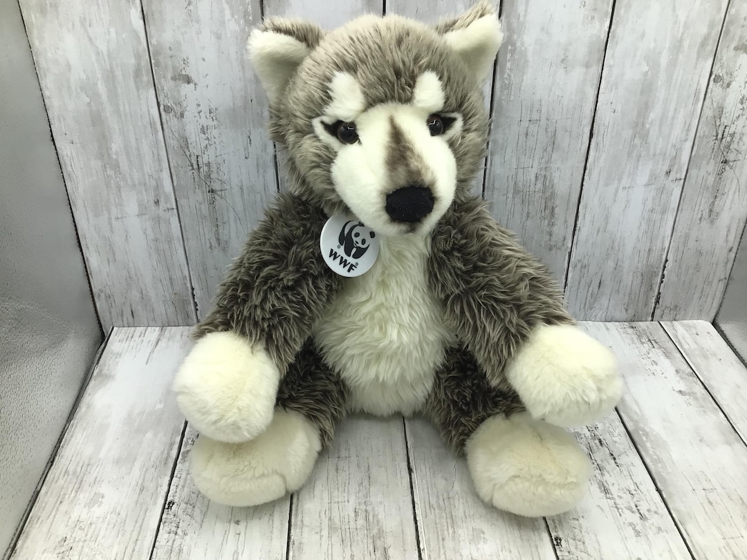 Build a Bear Wolf, Build a Bear WWF, Vintage Stuffie, BAB 16” World ...