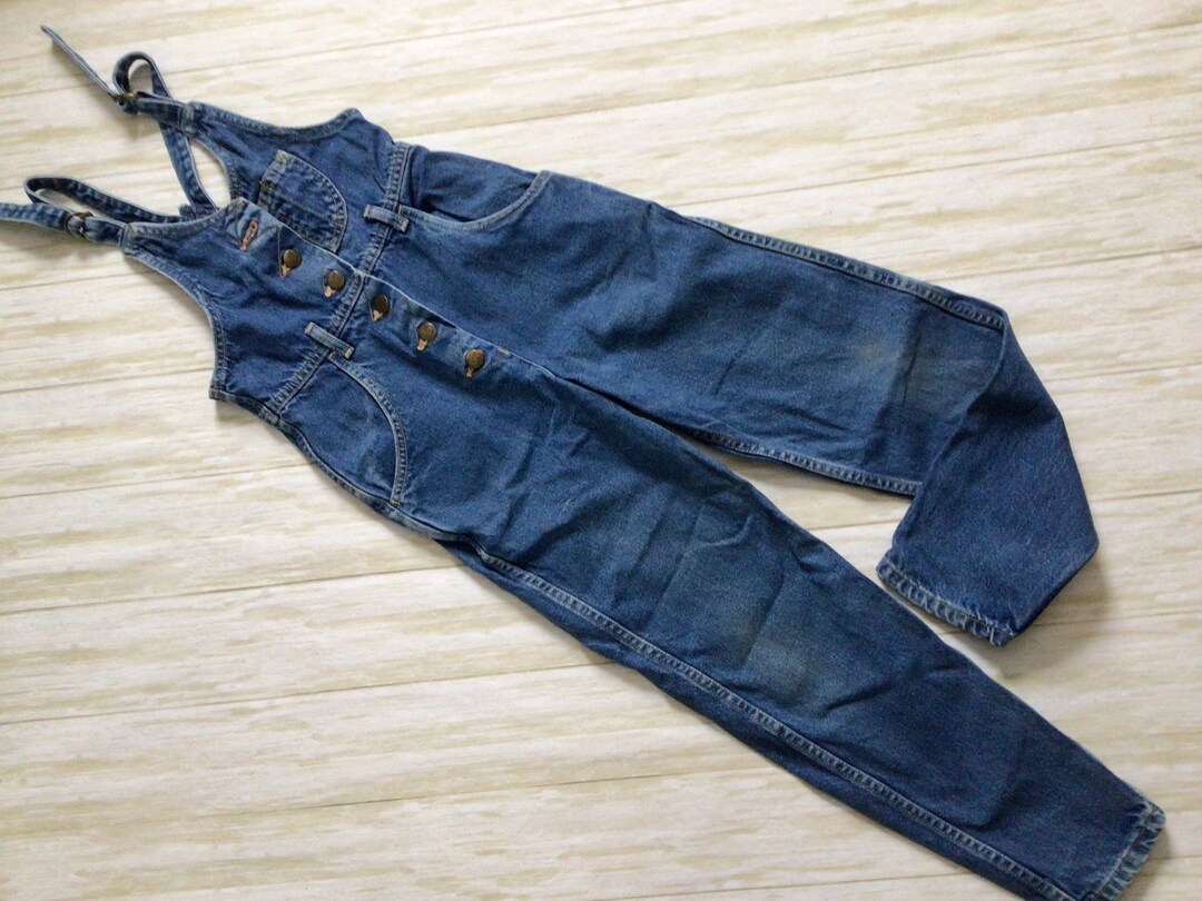 Vintage Girls Jean Bib Overalls, Girls Size 8 Lee Denim Bibs, Vintage ...
