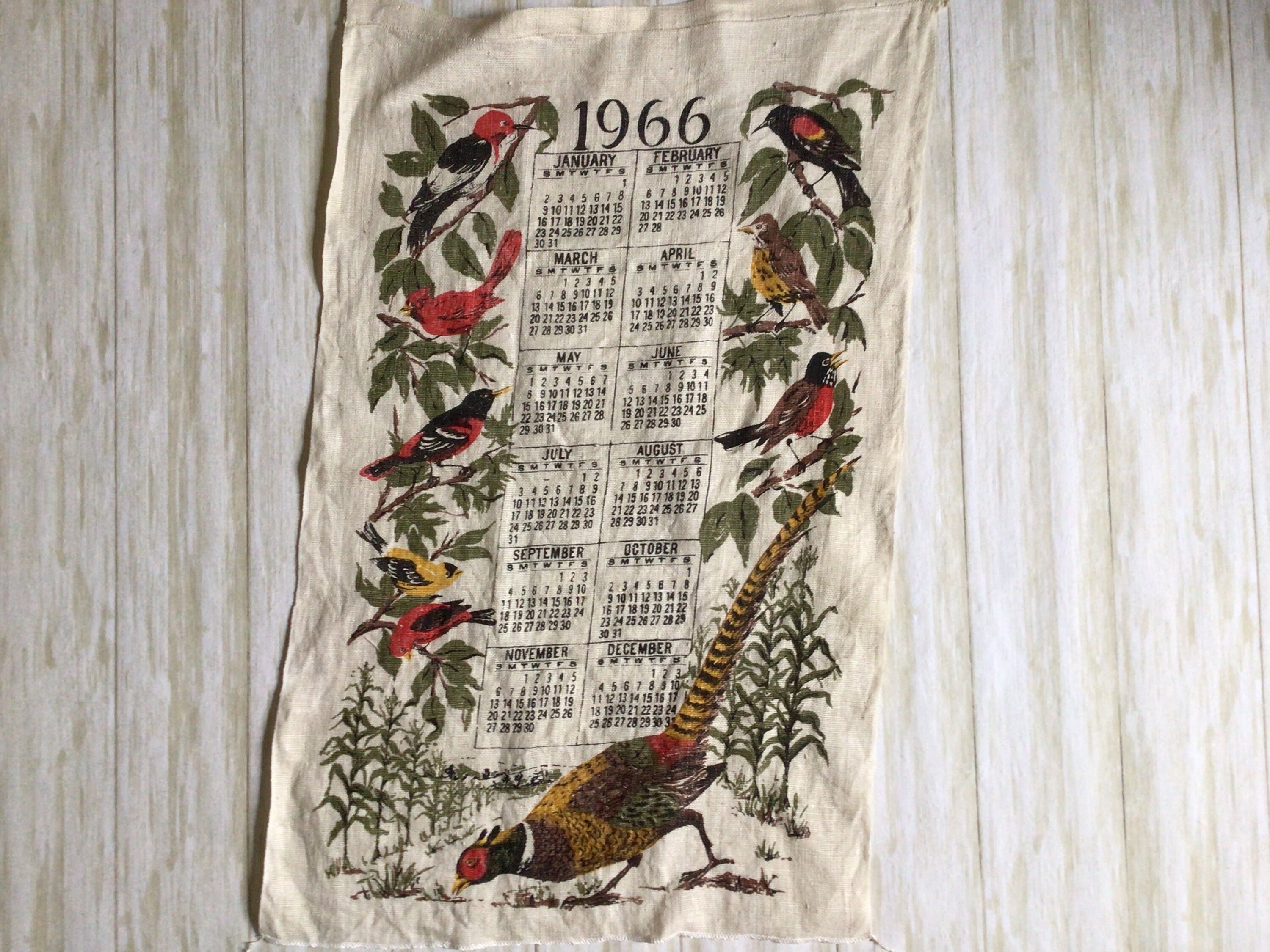 Vintage Kitchen Calendar Towels 1960s Calendar Towels 70s - Etsy